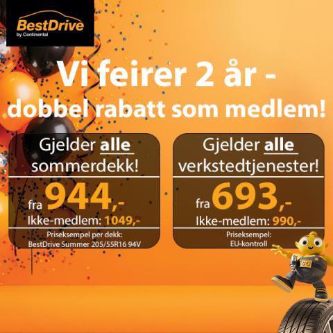 Dekk til gode priser hos BestDrive - Bestill på nett