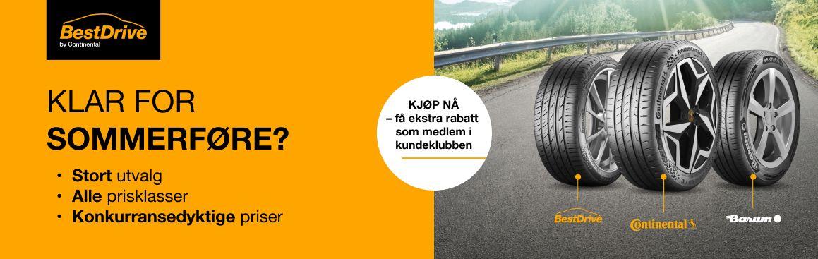 Dekk til gode priser hos BestDrive - Bestill på nett