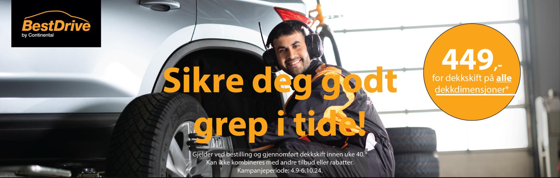 Dekk til gode priser hos BestDrive - Bestill på nett